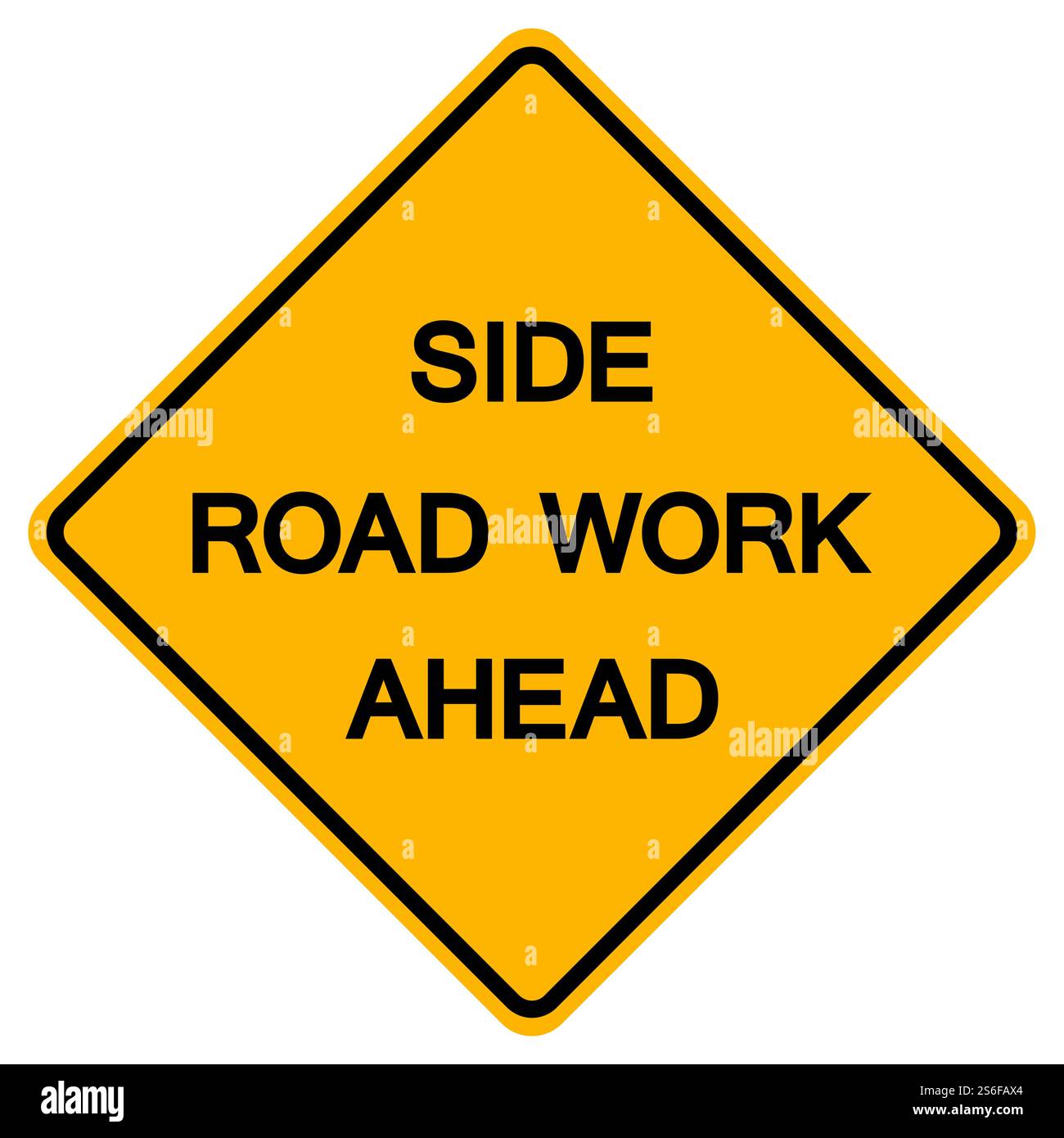 Side Road Work Ahead Traffic Road Symbol Sign Isolate on White ...