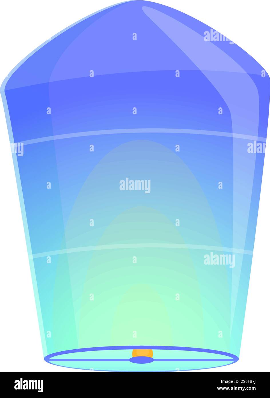 Blue floating lantern icon. Cartoon of blue floating lantern vector ...