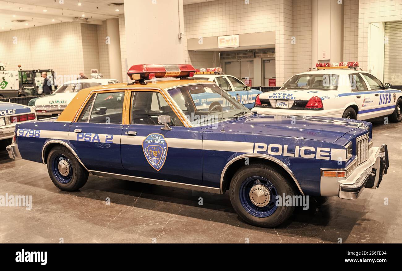 New York City, USA - March 27, 2024: Plymouth Gran Fury retro police ...