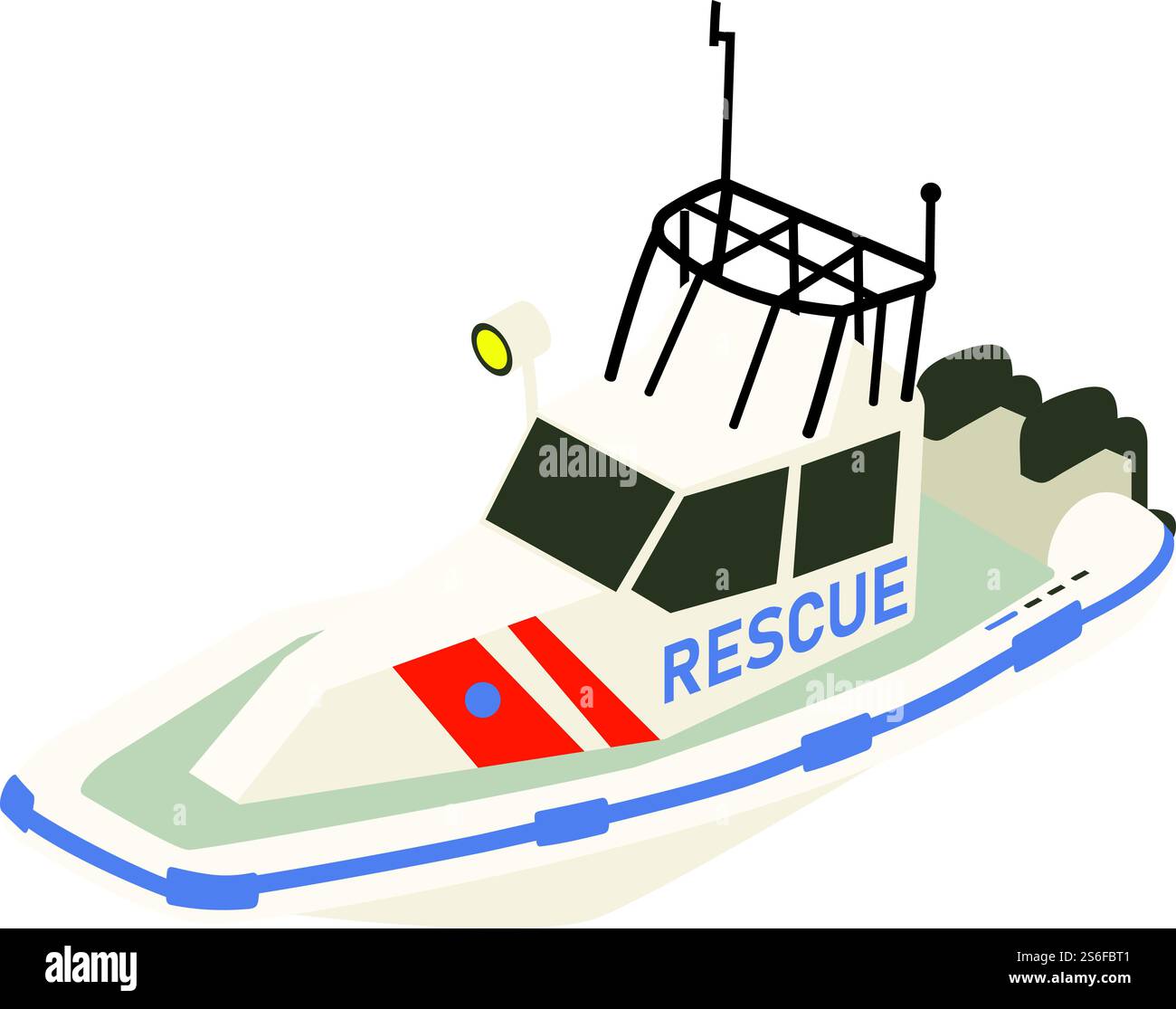 Rescue ship icon. Isometric of rescue ship vector icon for web design ...