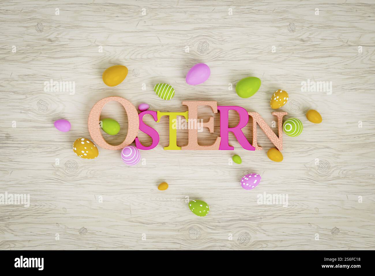 3d illustration of the word easter in german language Stock Photo - Alamy