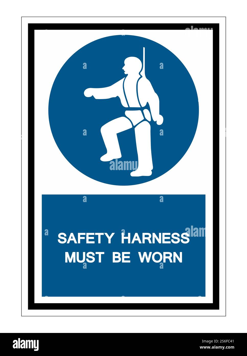 Safety Harness Must Be Worn Symbols Sign Isolate On White Background ...