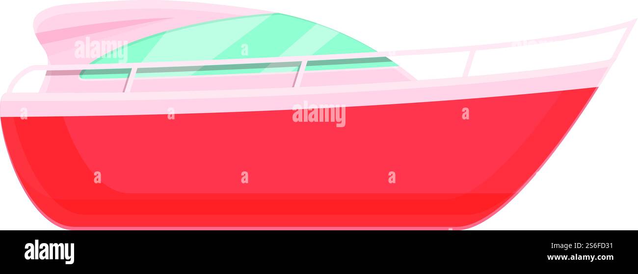 Bay rescue boat icon. Cartoon of bay rescue boat vector icon for web ...