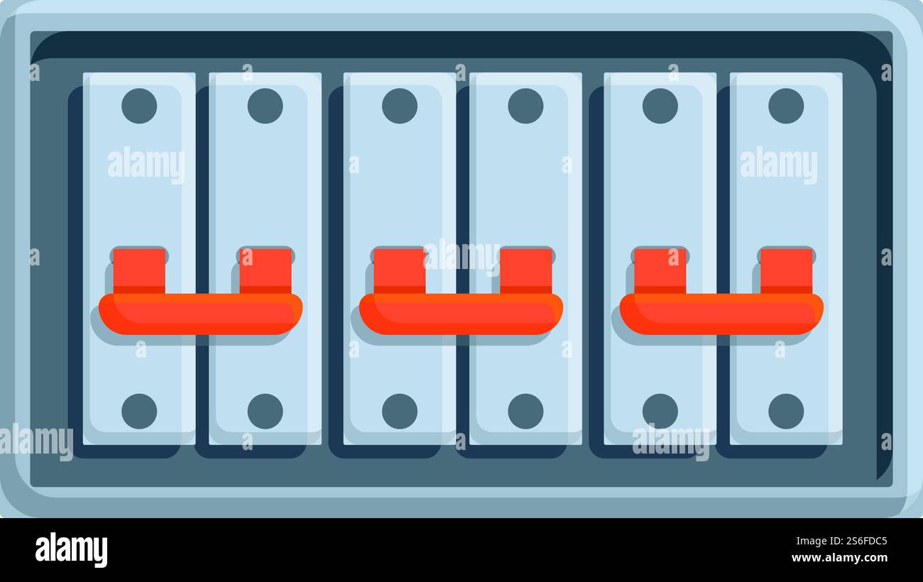 Press breaker switch icon. Cartoon of press breaker switch vector icon ...