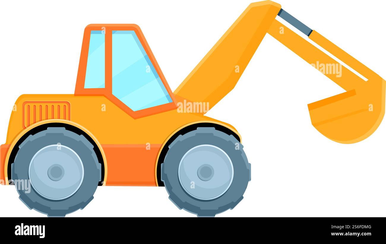 Construction excavator icon. Cartoon of construction excavator vector ...