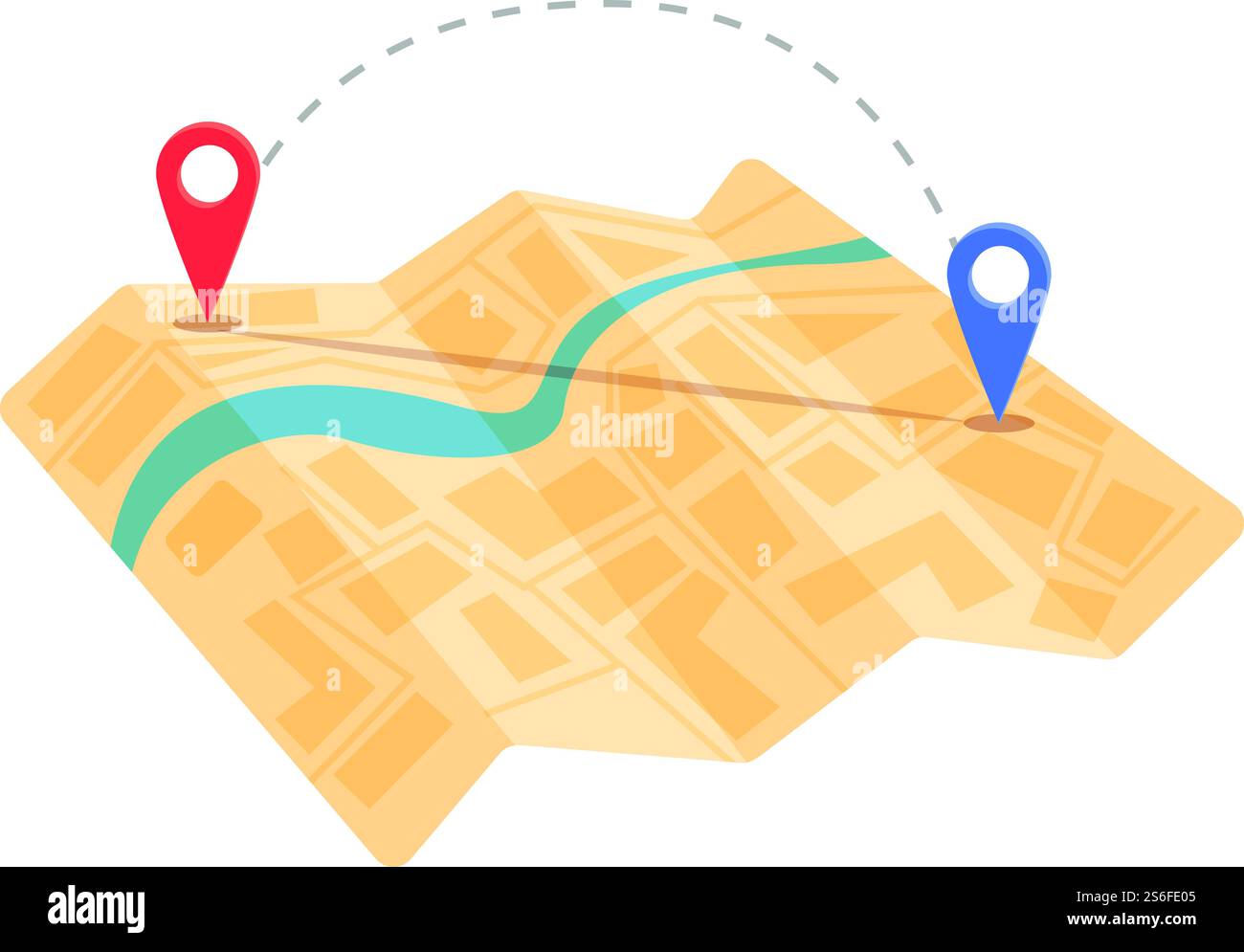 Cartography itinerary icon. Cartoon of cartography itinerary vector ...