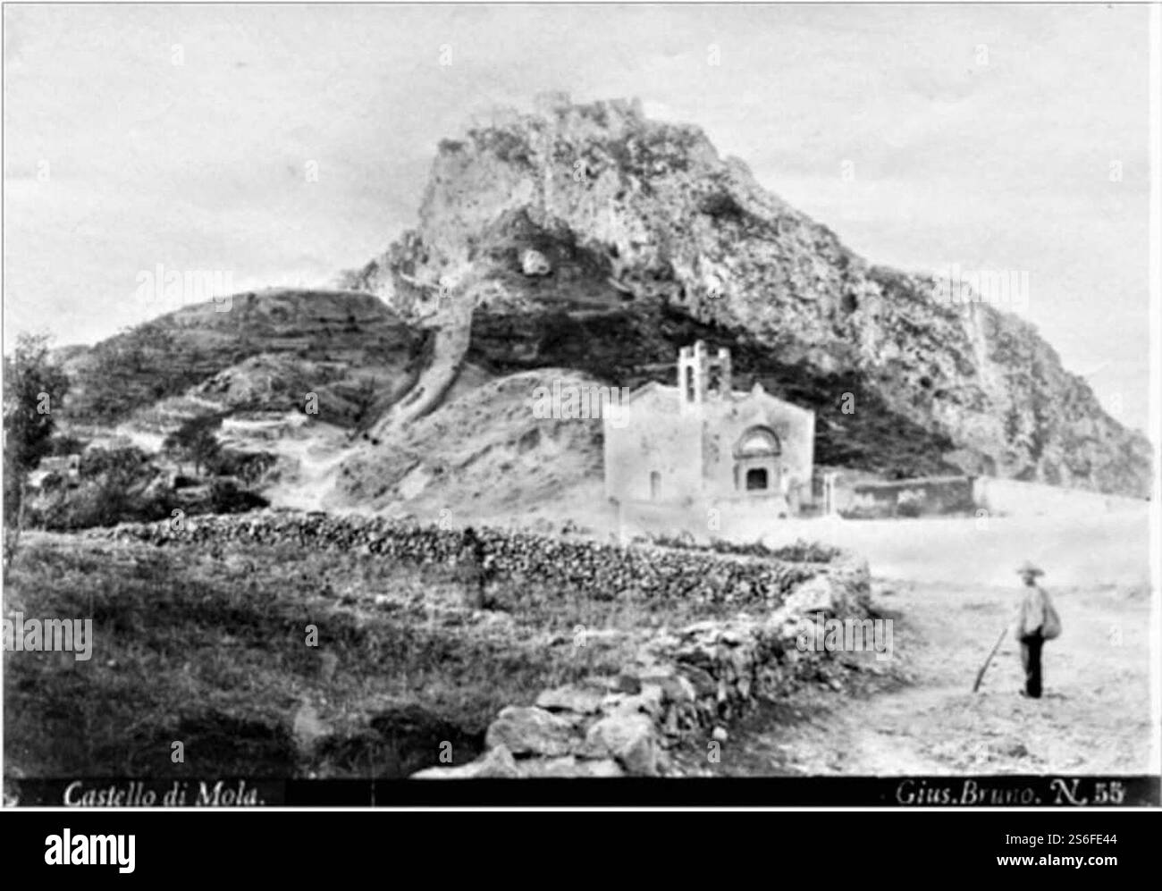 Giuseppe Bruno (1836-1904) - n. 055 - Castello di Mola Stock Photo - Alamy