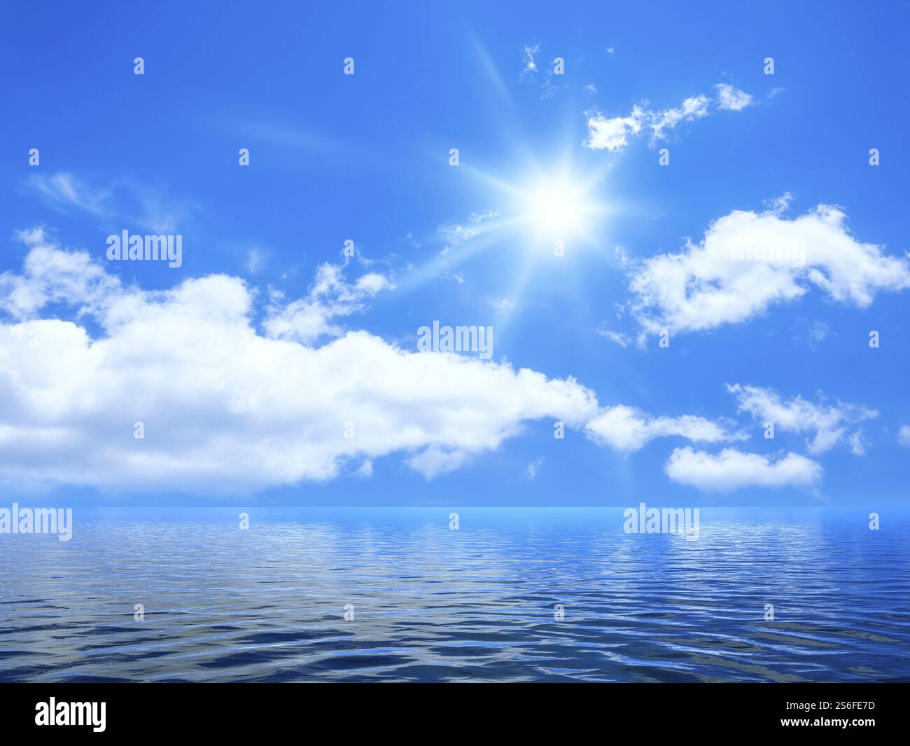 Sky clouds sun over ocean hi-res stock photography and images - Alamy