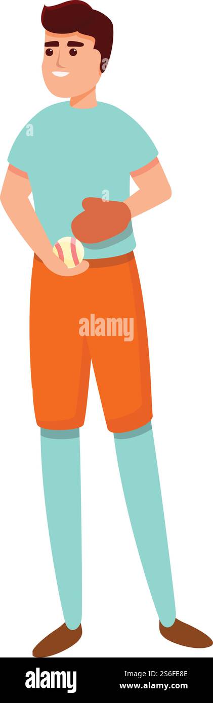 Tired baseball player icon. Cartoon of tired baseball player vector ...