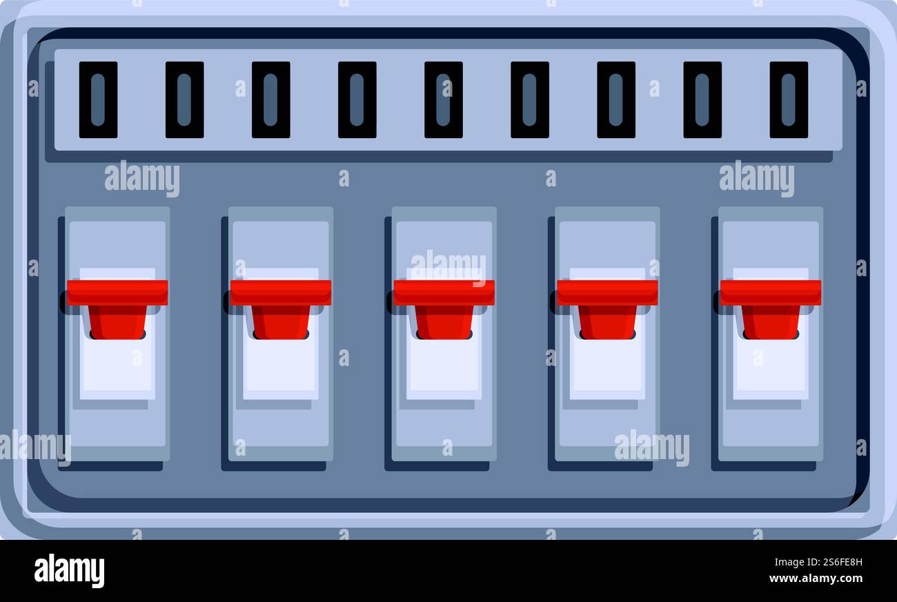 Button breaker switch icon. Cartoon of button breaker switch vector ...