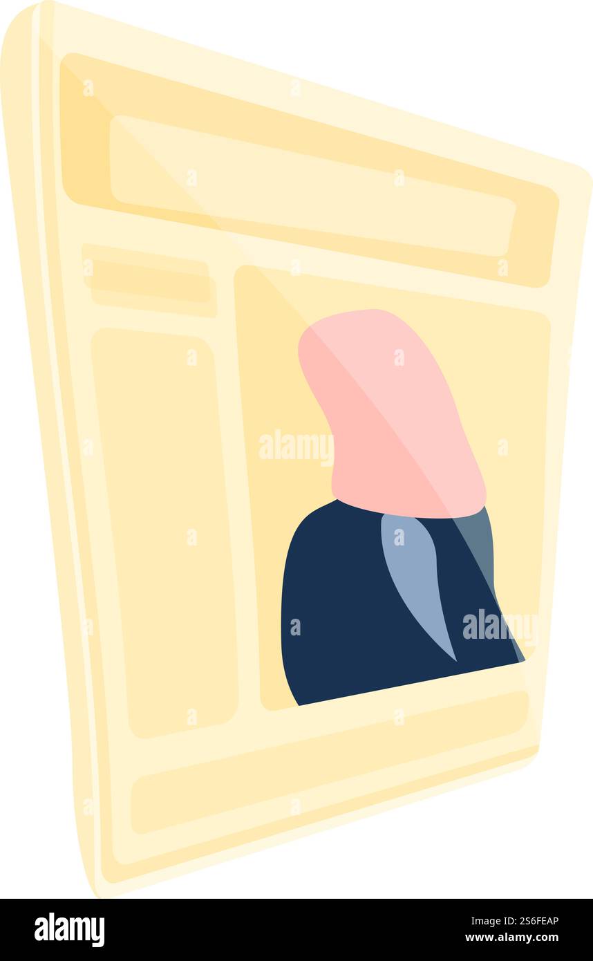 Journal newspaper icon. Cartoon of journal newspaper vector icon for ...