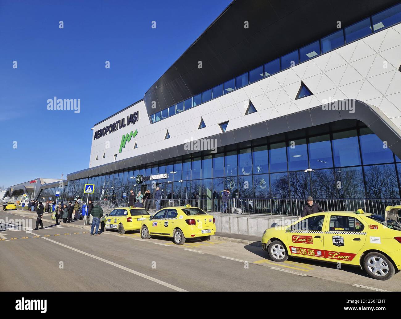 IASI, ROMANIA - JANUARY 5, 2025 Modern Iasi airport outdoors view of ...