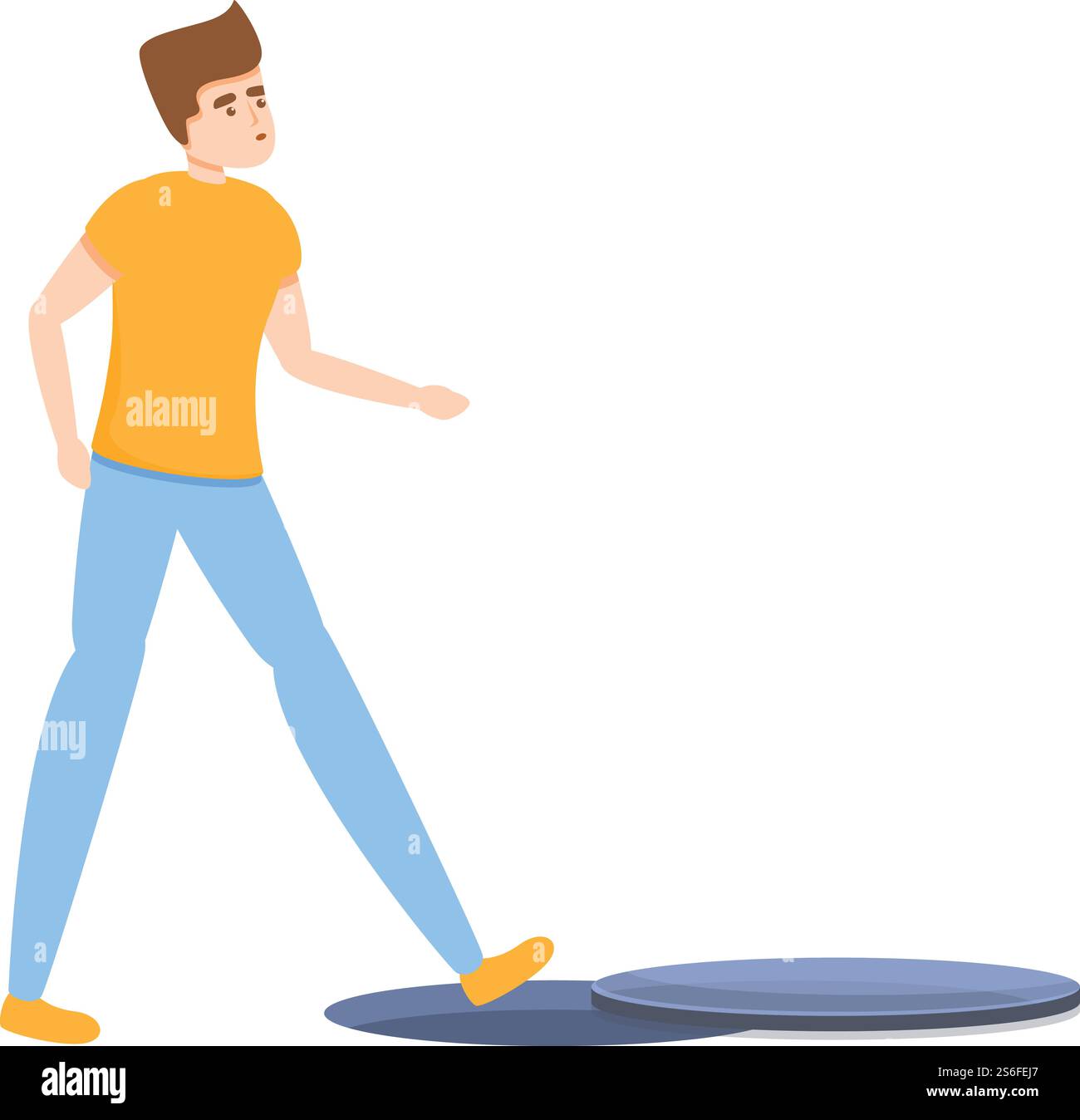 Careless man canalization icon. Cartoon of careless man canalization ...