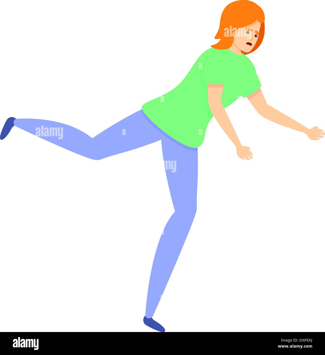 Careless walk woman icon. Cartoon of careless walk woman vector icon ...