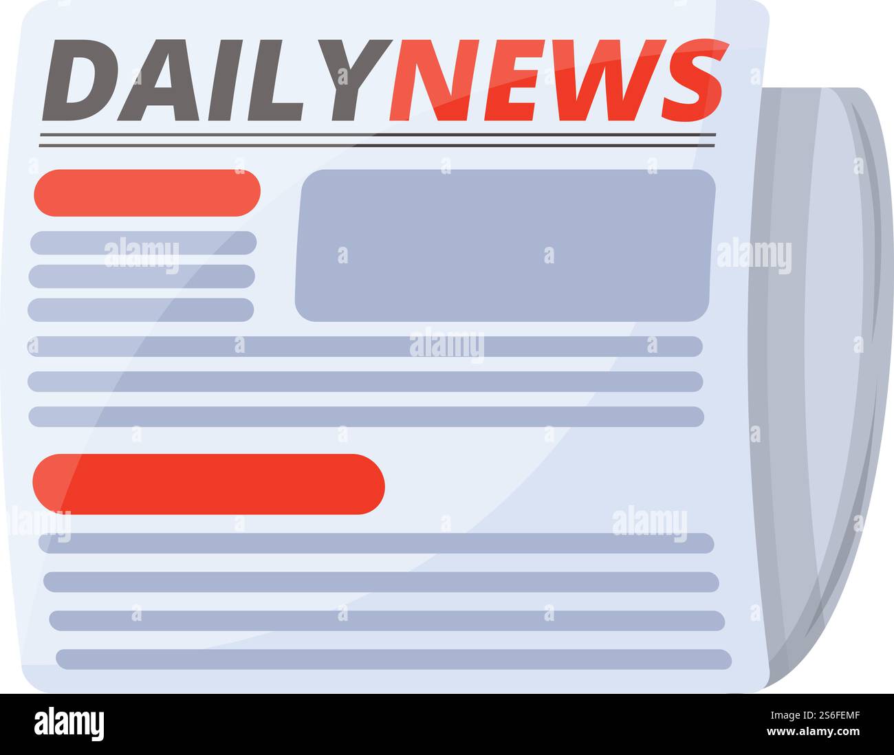 Daily newspaper icon. Cartoon of daily newspaper vector icon for web ...