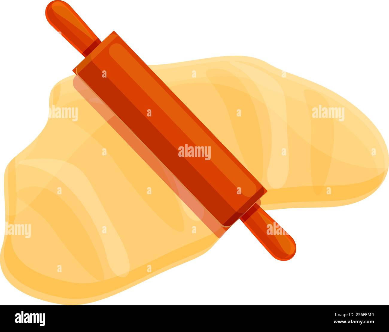 Dough roll icon. Cartoon of dough roll vector icon for web design ...