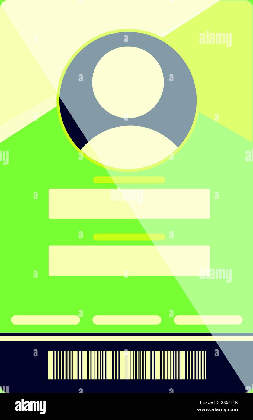 Id card template icon. Cartoon of id card template vector icon for web ...