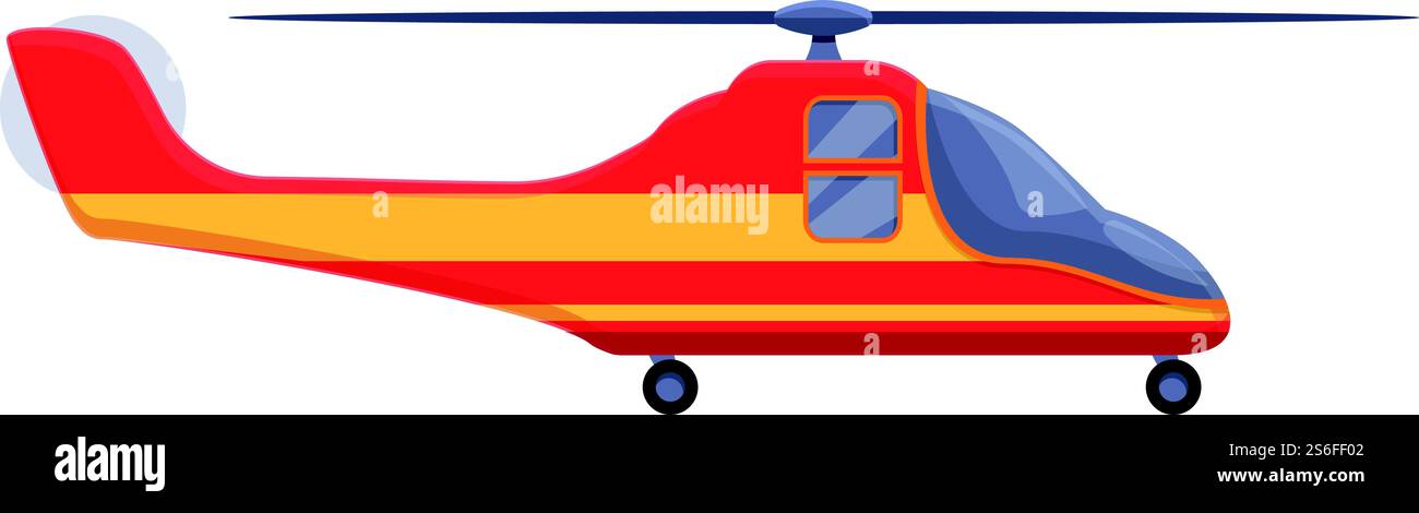 Protection rescue helicopter icon. Cartoon of protection rescue ...