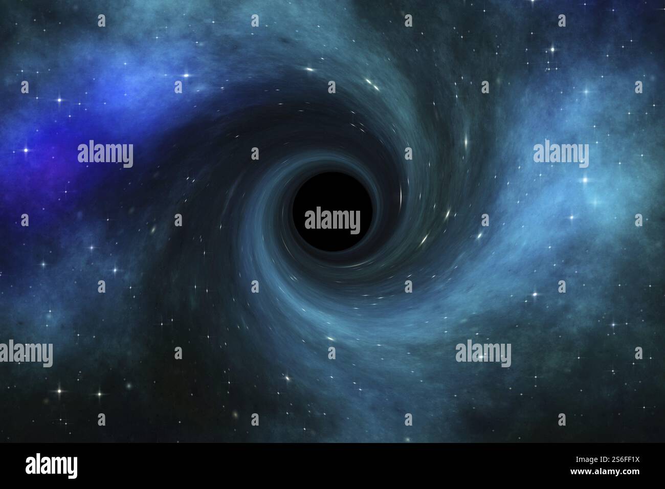 2d illustration of a deep space black hole Stock Photo - Alamy