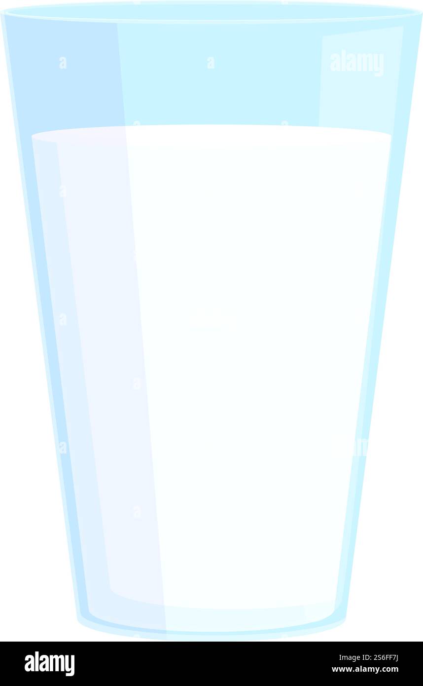 Milk glass icon. Cartoon of milk glass vector icon for web design ...