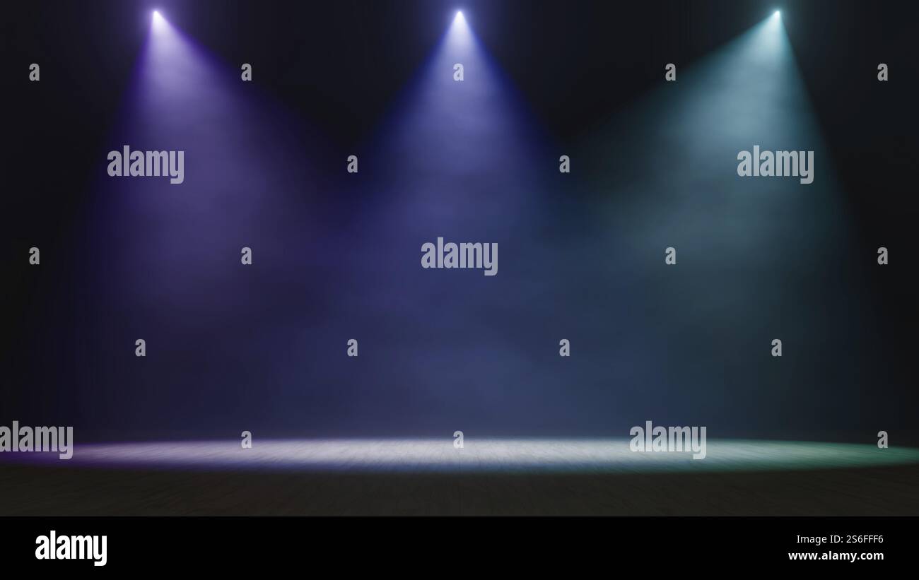 A moody stage light background 3d Illustration Stock Photo - Alamy