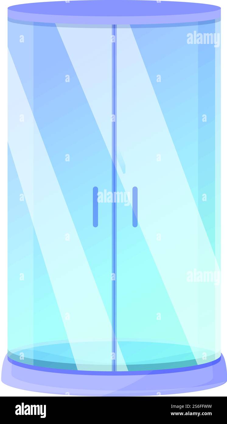 Shower stall ceramic icon. Cartoon of shower stall ceramic vector icon ...