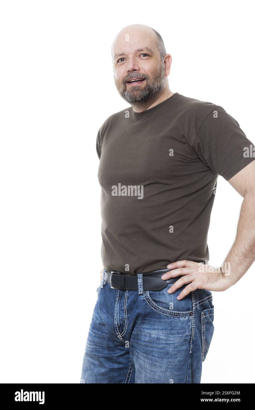 Strong bald man hi-res stock photography and images - Alamy