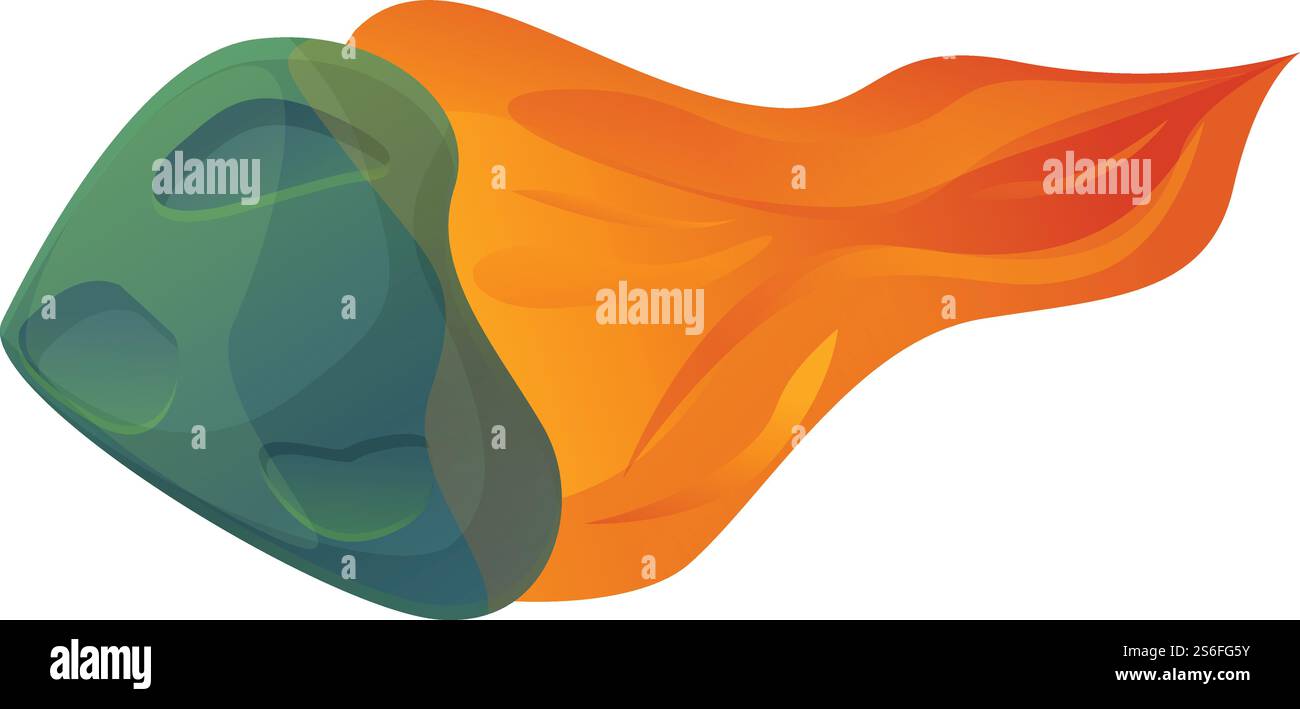 Asteroid fire icon. Cartoon of asteroid fire vector icon for web design ...