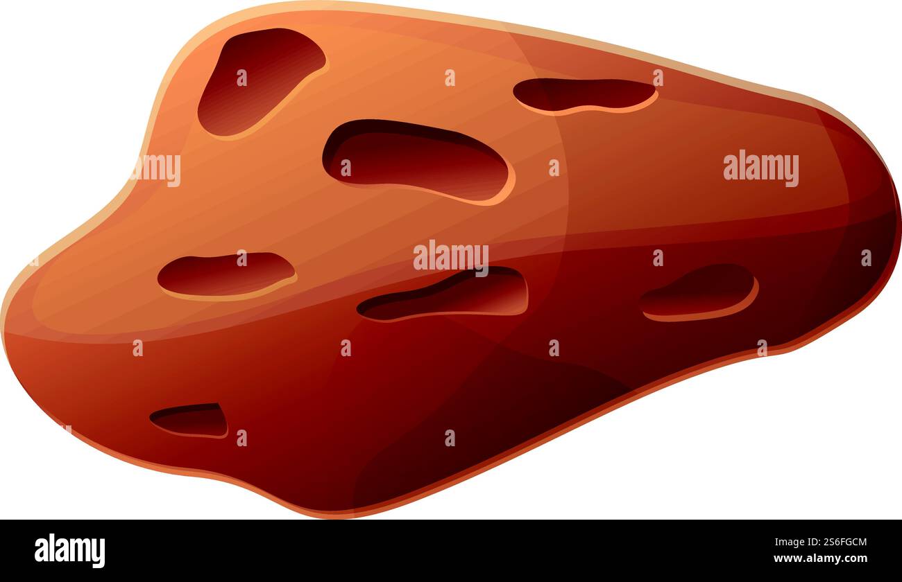 Asteroid impact icon. Cartoon of asteroid impact vector icon for web ...
