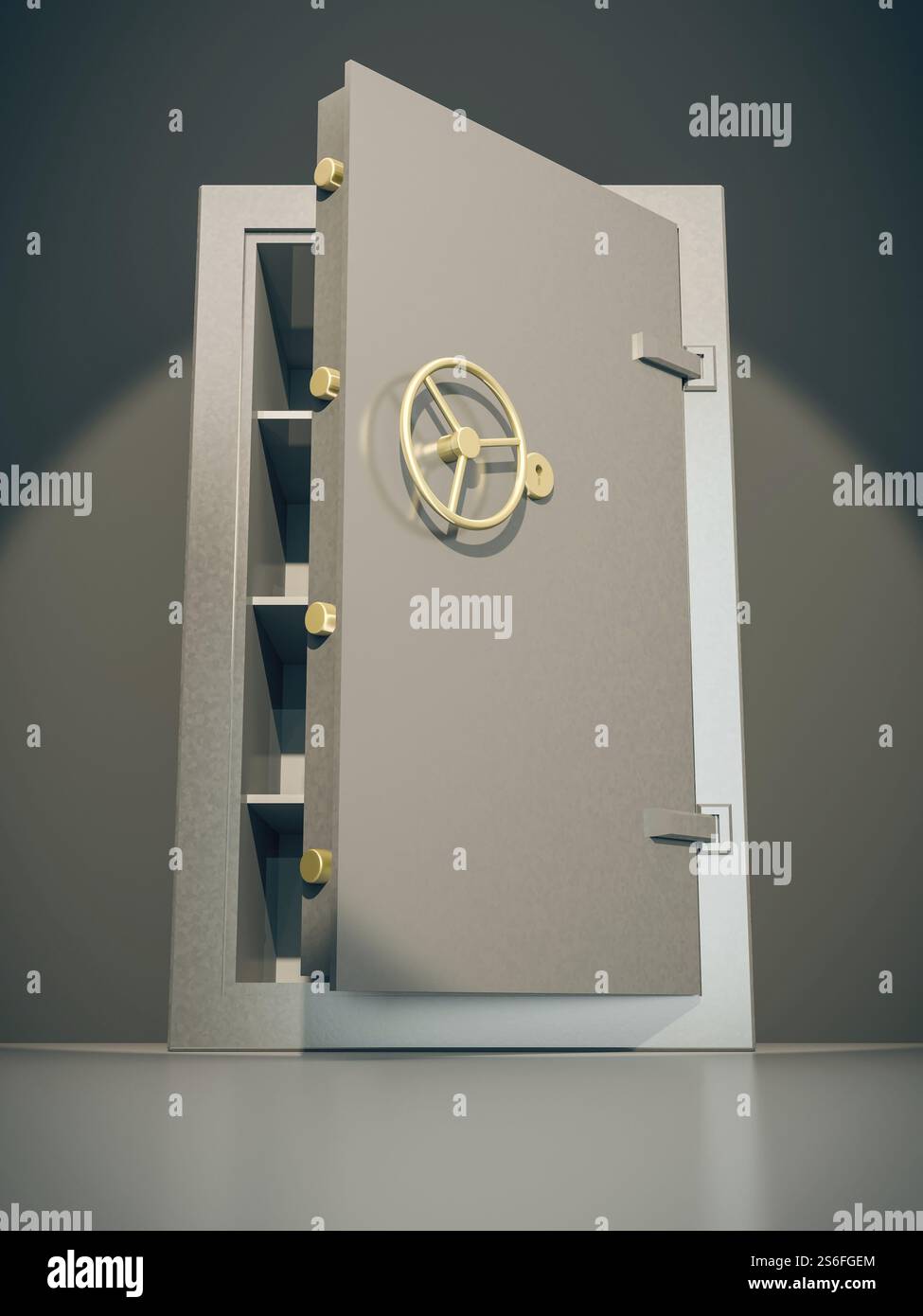An image of an open empty safe Stock Photo - Alamy