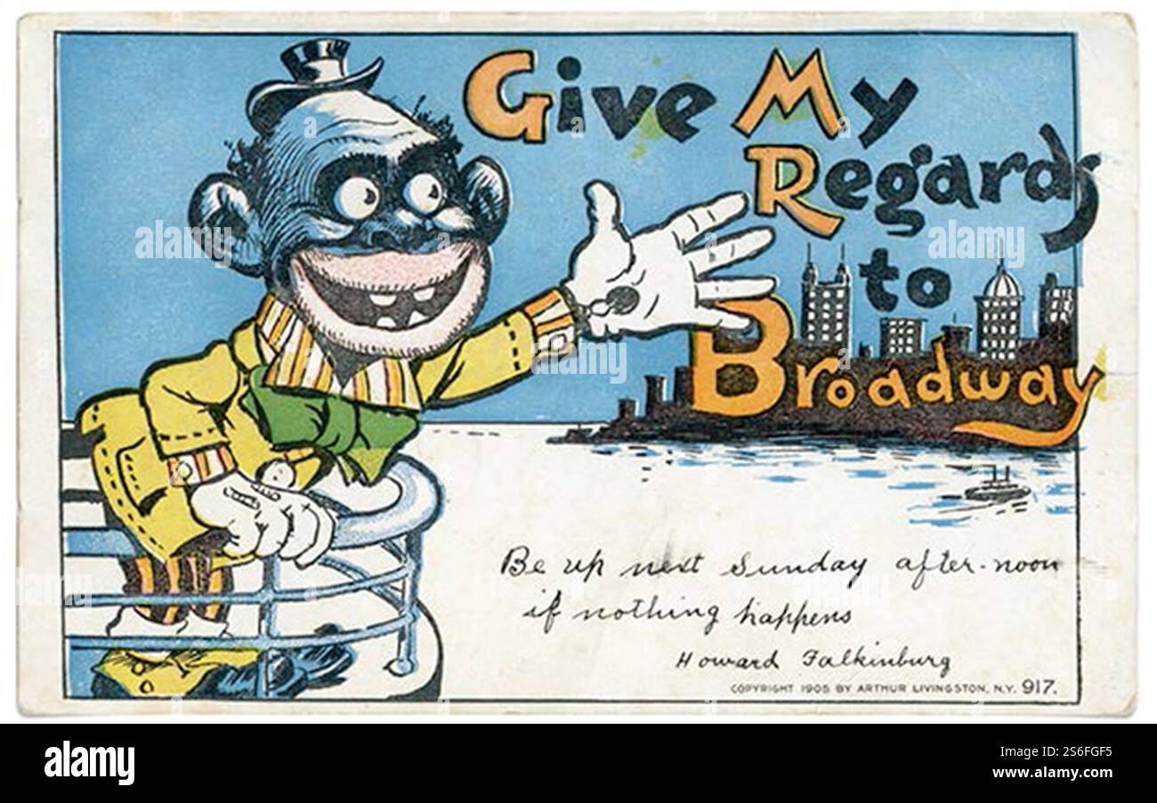Postcard of the broadway hi-res stock photography and images - Alamy