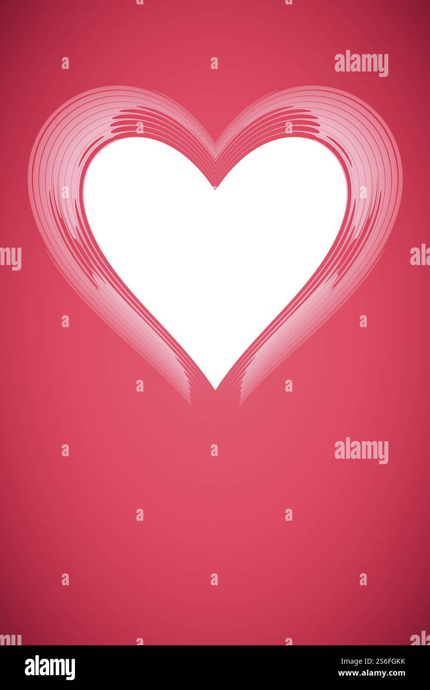 Illustration of a red heart shaped frame Stock Photo - Alamy
