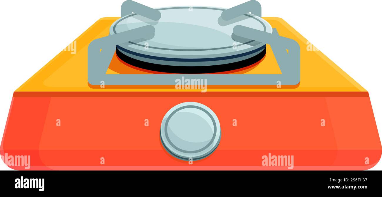 Compact gas stove icon. Cartoon of compact gas stove vector icon for ...
