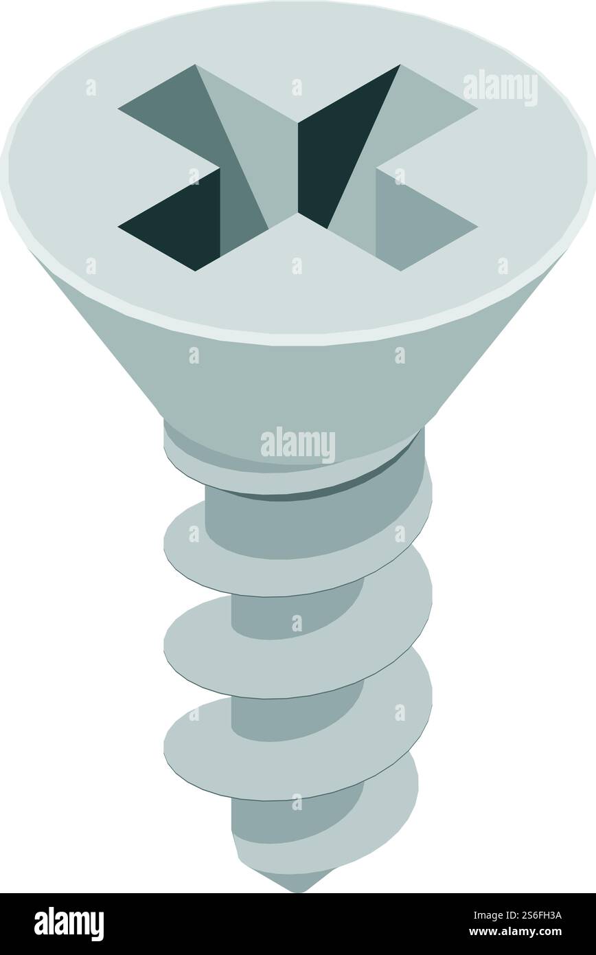 Screw icon. Isometric of screw vector icon for web design isolated on ...