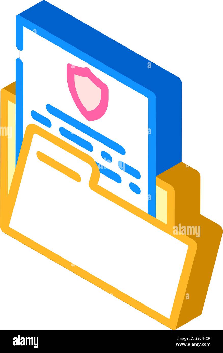data protection isometric icon vector. data protection sign. isolated ...