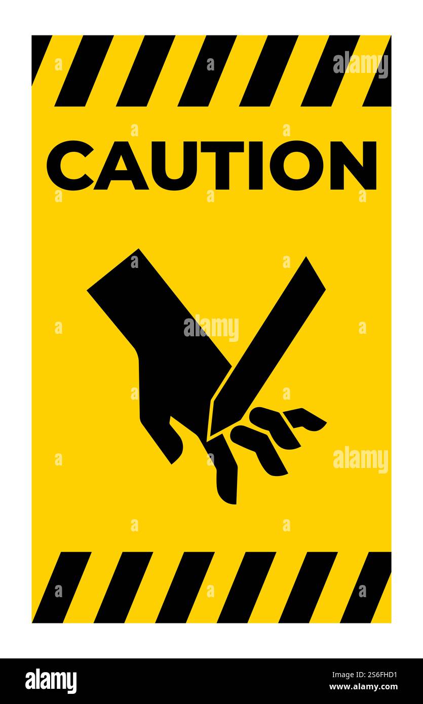 Cutting Of Fingers Angled Blade Symbol Sign, Vector Illustration ...