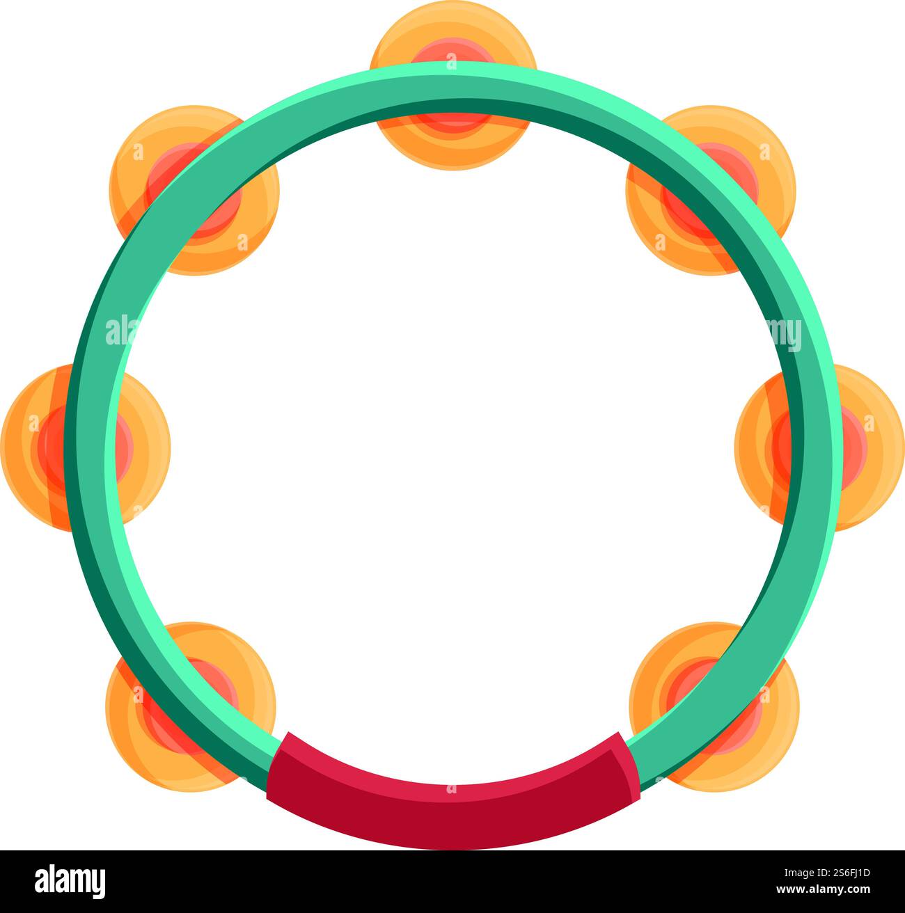 Tambourine instrument icon. Cartoon of tambourine instrument vector ...