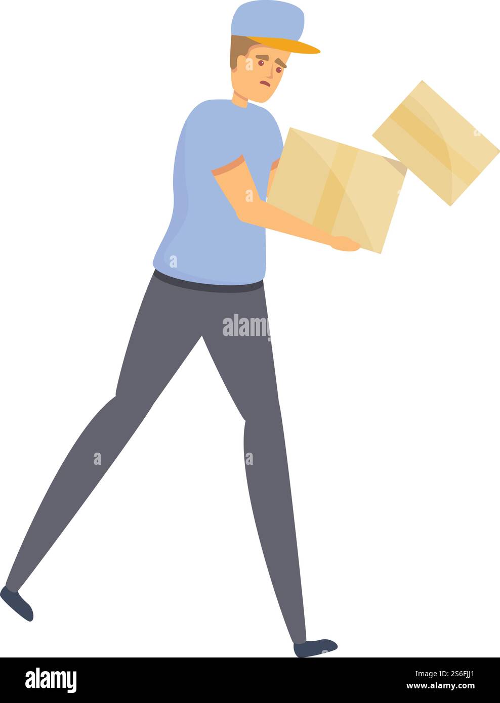 Careless postman icon. Cartoon of careless postman vector icon for web ...