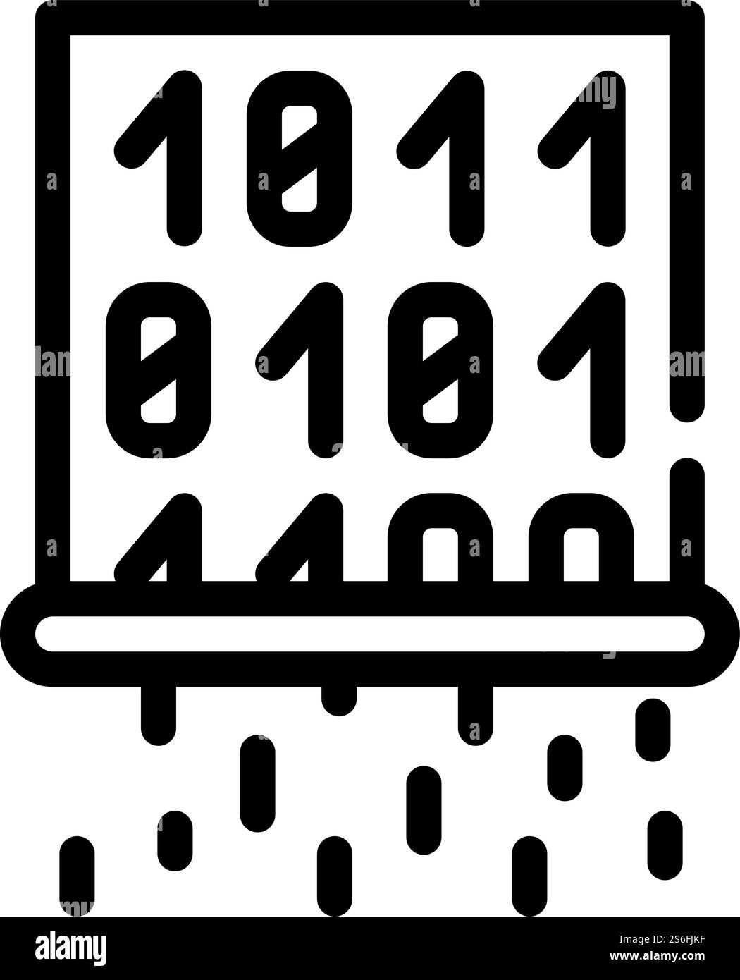 data deletion line icon vector. data deletion sign. isolated contour ...