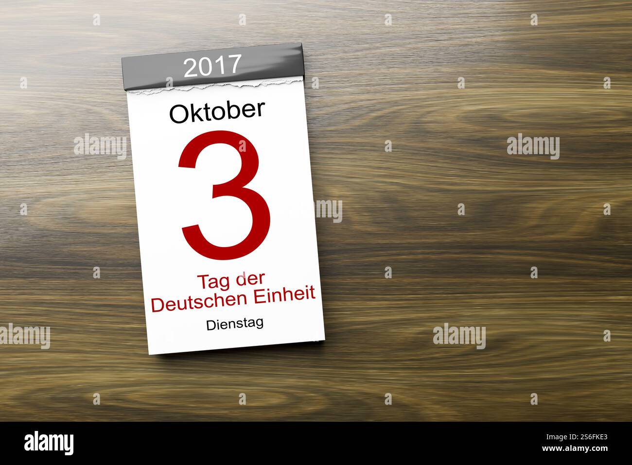 3d rendering of a calendar the 3rd of October Day of German unity text ...