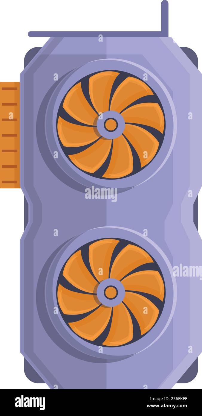 Gpu card icon. Cartoon of gpu card vector icon for web design isolated ...