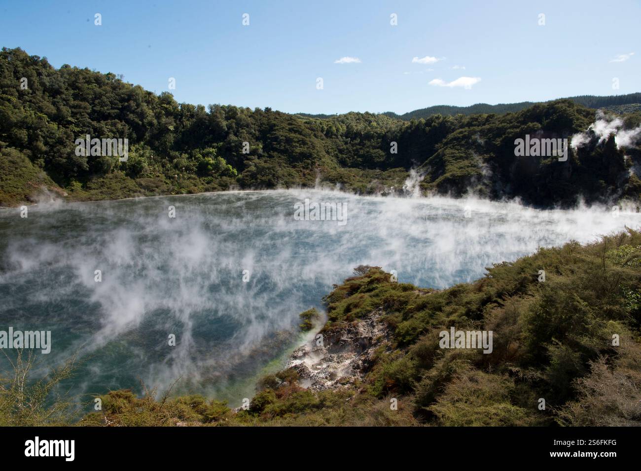 Frying Pan Lake, the World's largest hot springs on the North Island of ...