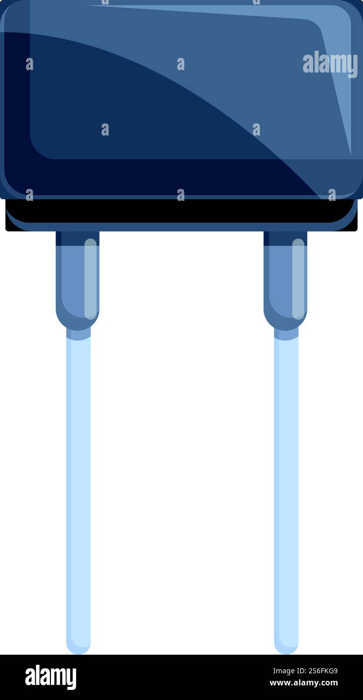 Diode resistor icon. Cartoon of diode resistor vector icon for web ...