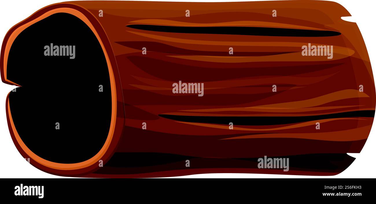 Empty tree trunk icon. Cartoon of empty tree trunk vector icon for web ...
