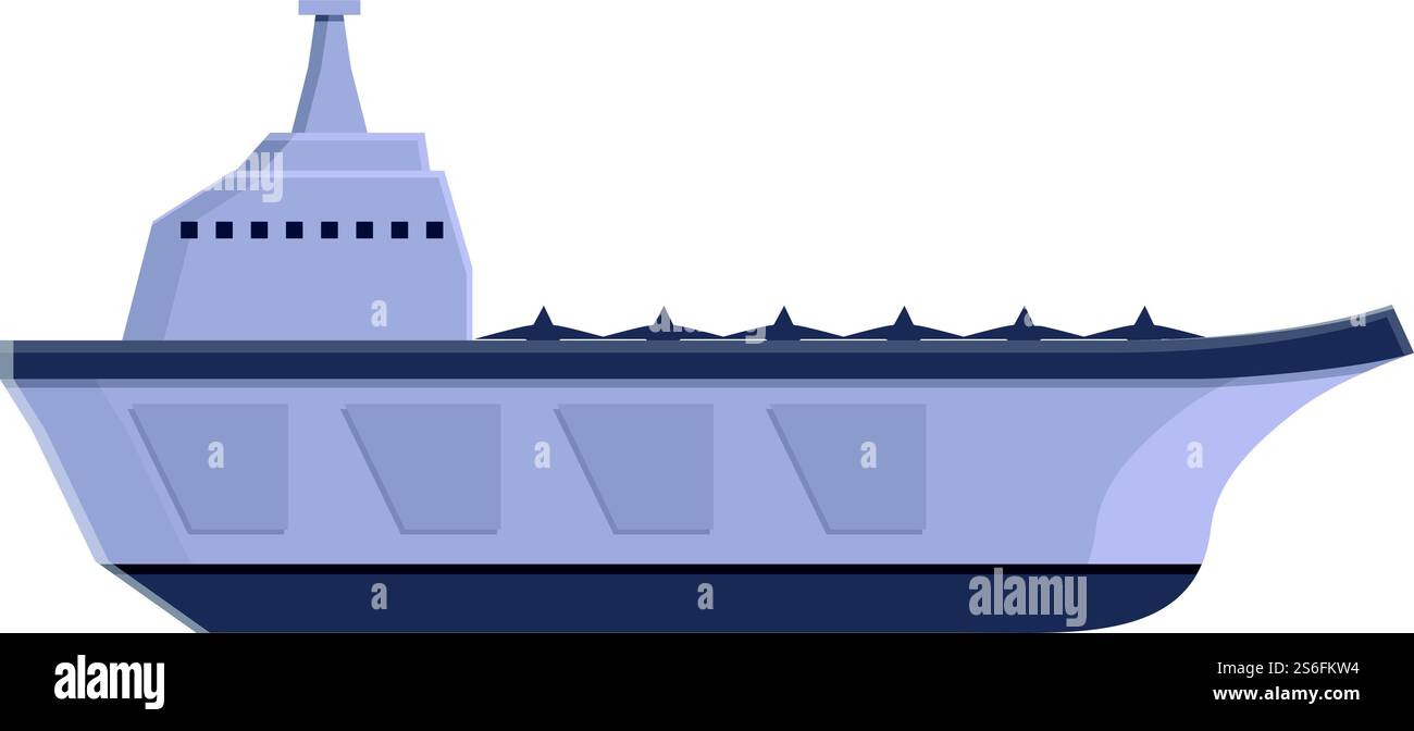 Army aircraft carrier icon. Cartoon of army aircraft carrier vector ...