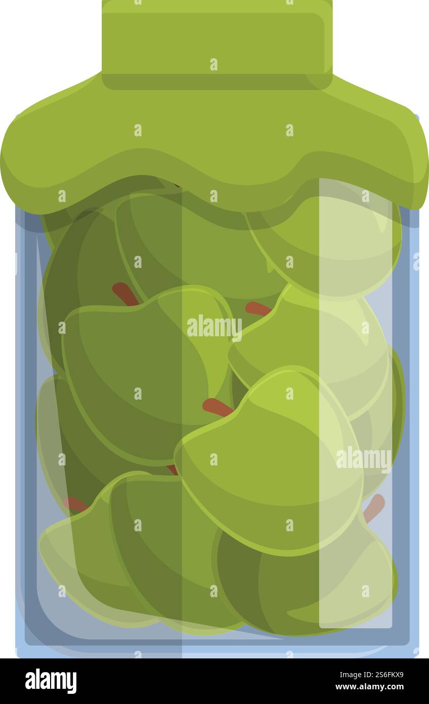 Pickled apples icon. Cartoon of pickled apples vector icon for web ...