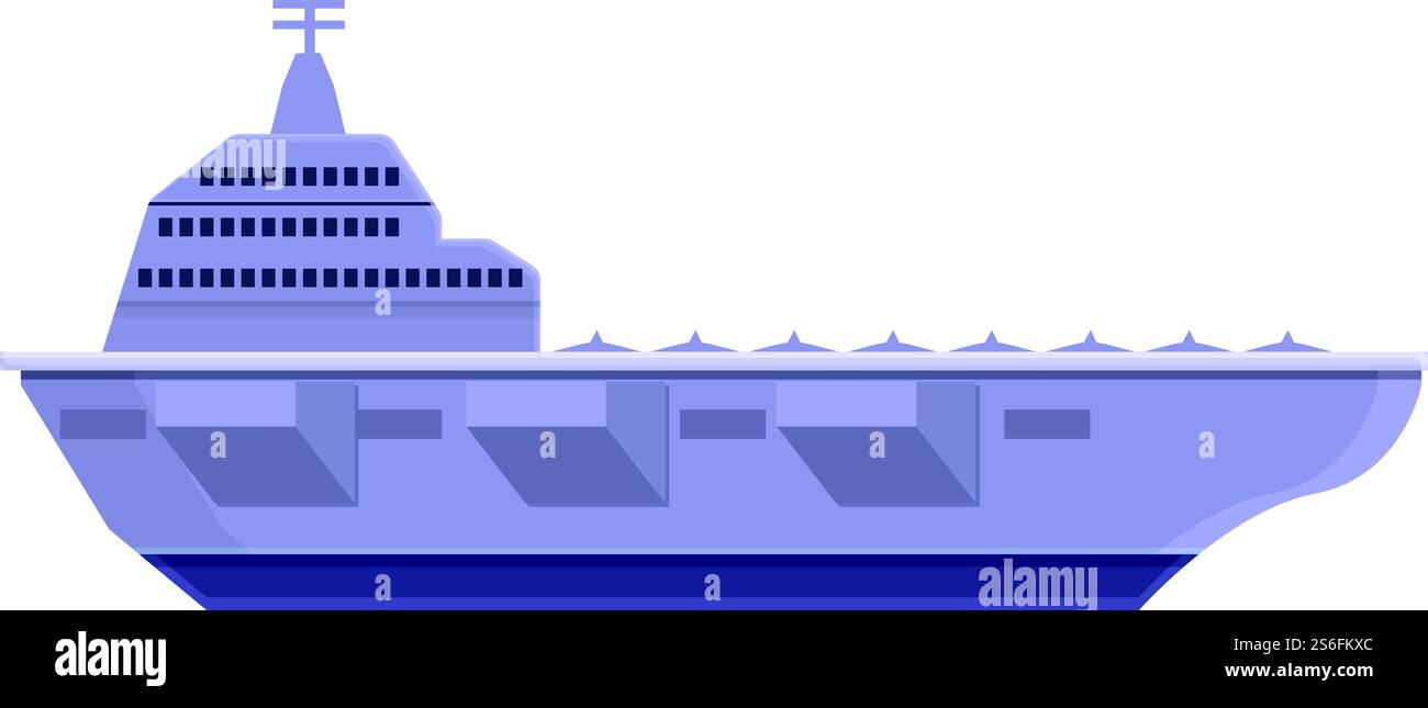 Aircraft carrier ariplane icon. Cartoon of aircraft carrier ariplane ...
