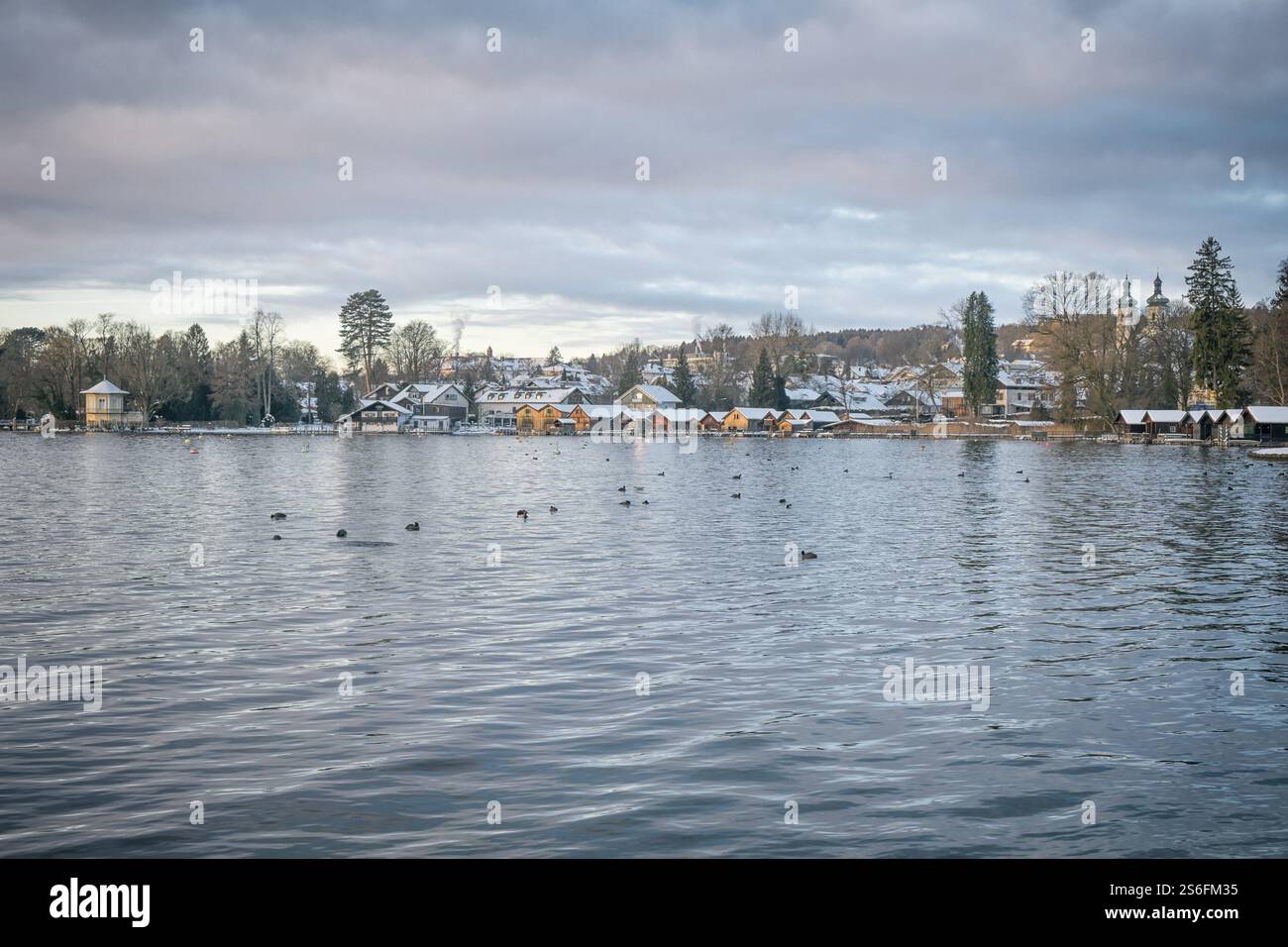 An image of the Starnberg Lake in Bavaria Germany - Tutzing winter ...