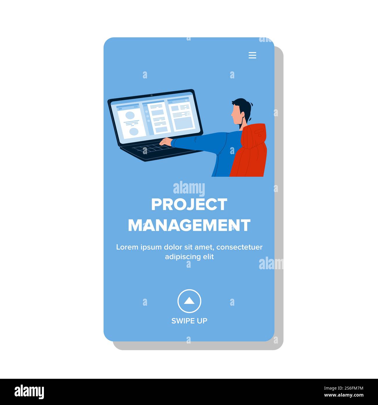 Project Management Business Occupation Vector. Project Management ...