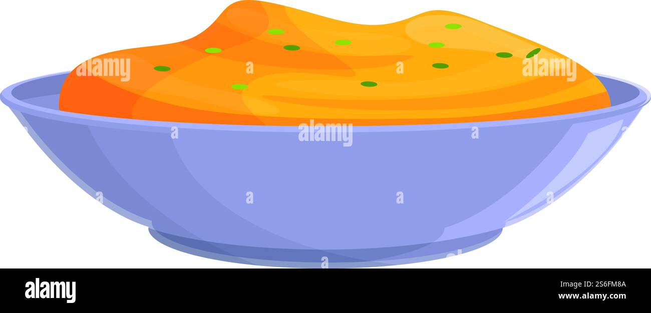 Portion mashed potatoes icon. Cartoon of portion mashed potatoes vector ...